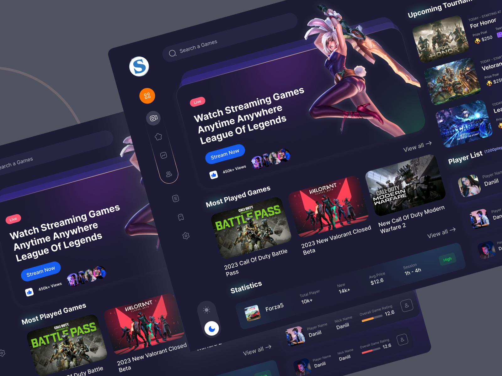 Gaming Dashboard - Web Development - BMV System Integration